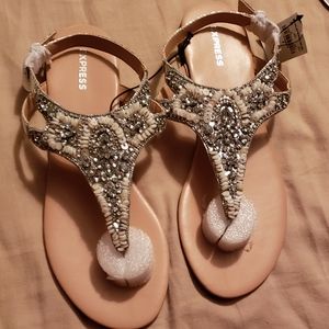 Express Shoes | Snakeskin Gladiator Sandals Size 6 | Poshmark